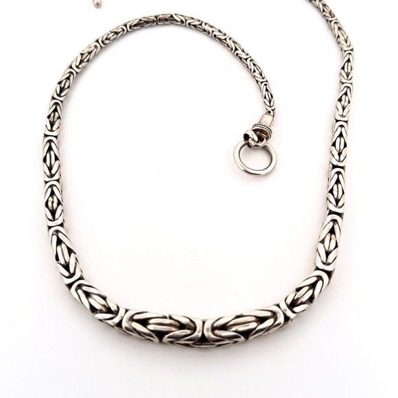 BA | Jewelry | Vintage Graduated Flattened Oval Byzantine Chain ...